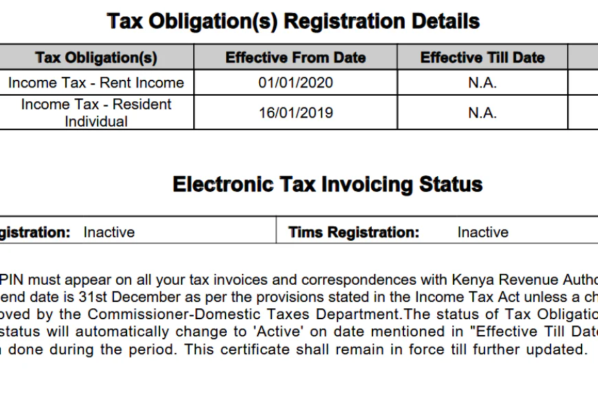 Removal of Rental Income Tax Obligation from your KRA PIN - Kenyapedia ...